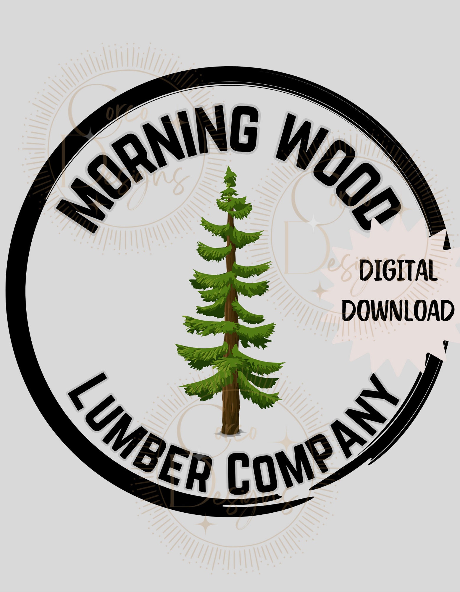 Morning Wood Lumber Company PNG File, Digital Download, Mug Design ...