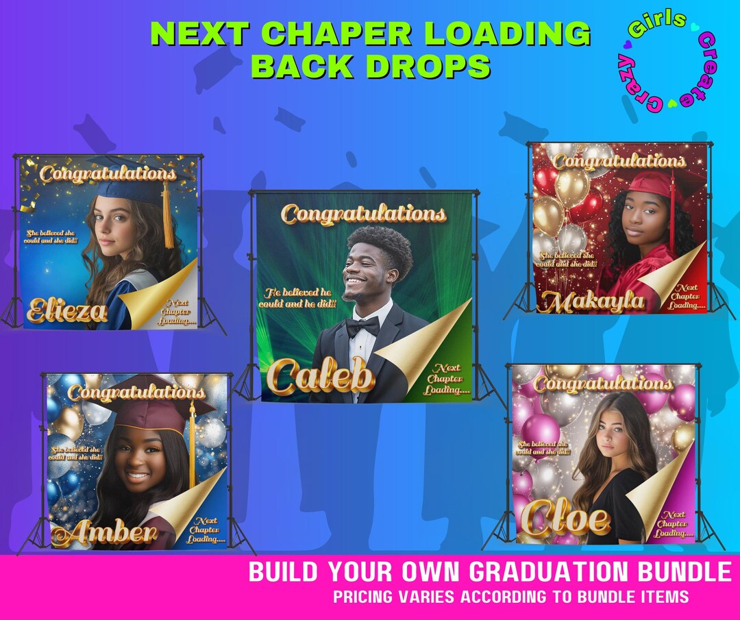 Next Chapter Loading Backdrop- Custom Party Backdrop for Events and ...