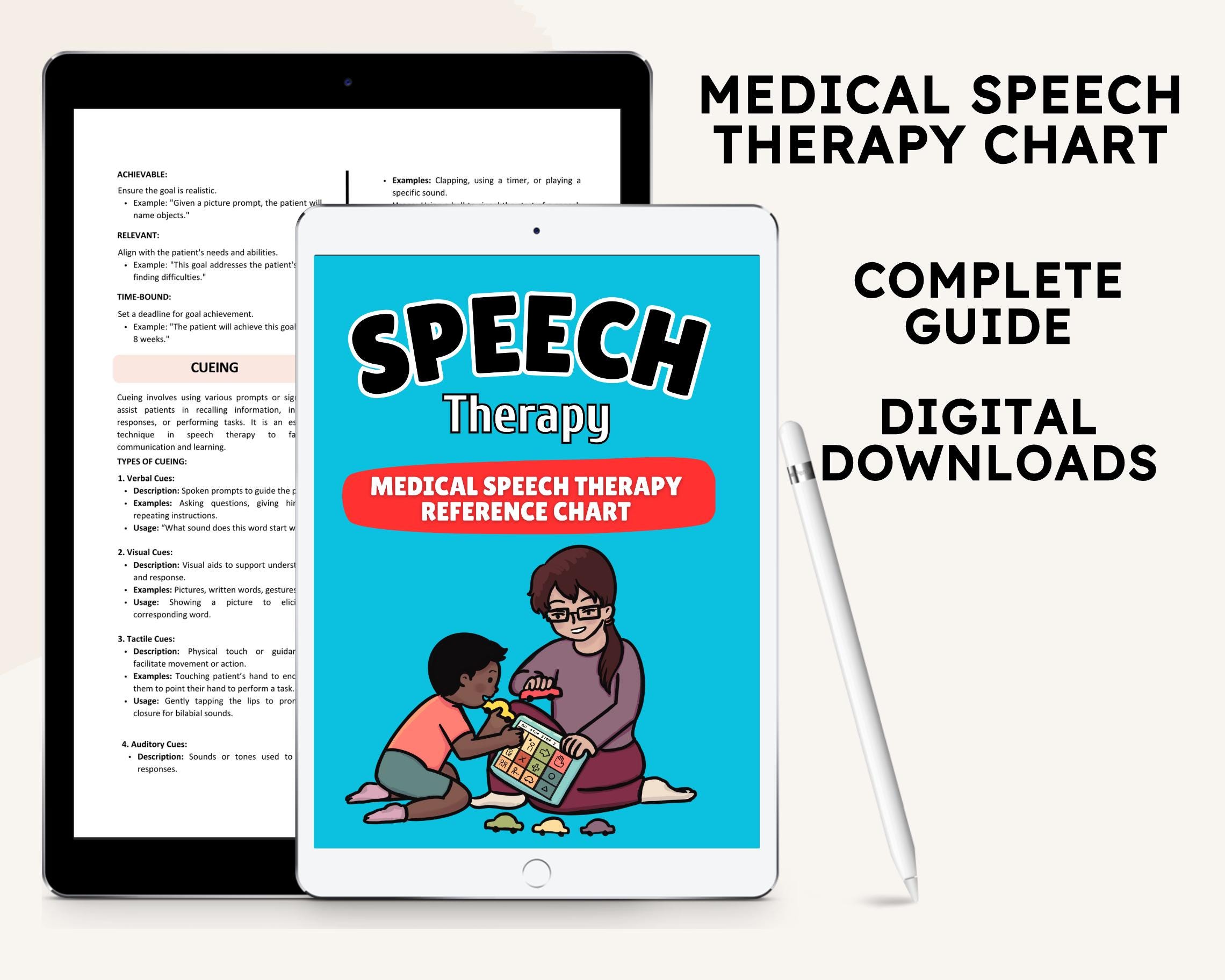 Medical Speech Therapy Reference Chart, PDF, Adult Speech Therapy Cheat ...