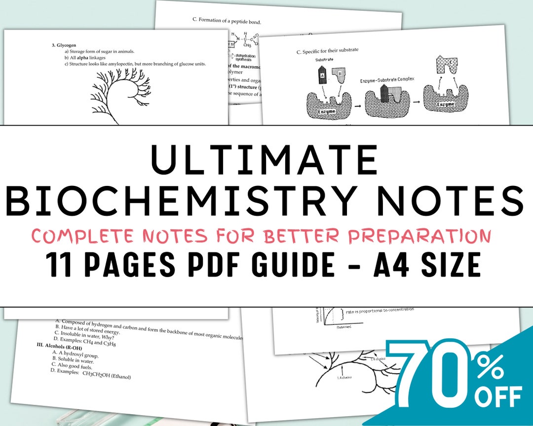 Organic Chemistry Biochemistry Notes Mcat Study Notes - Etsy