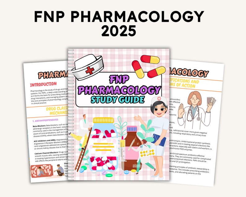 FNP Pharmacology Review Study Guide 2025 for Family Nurse Practitioner ...