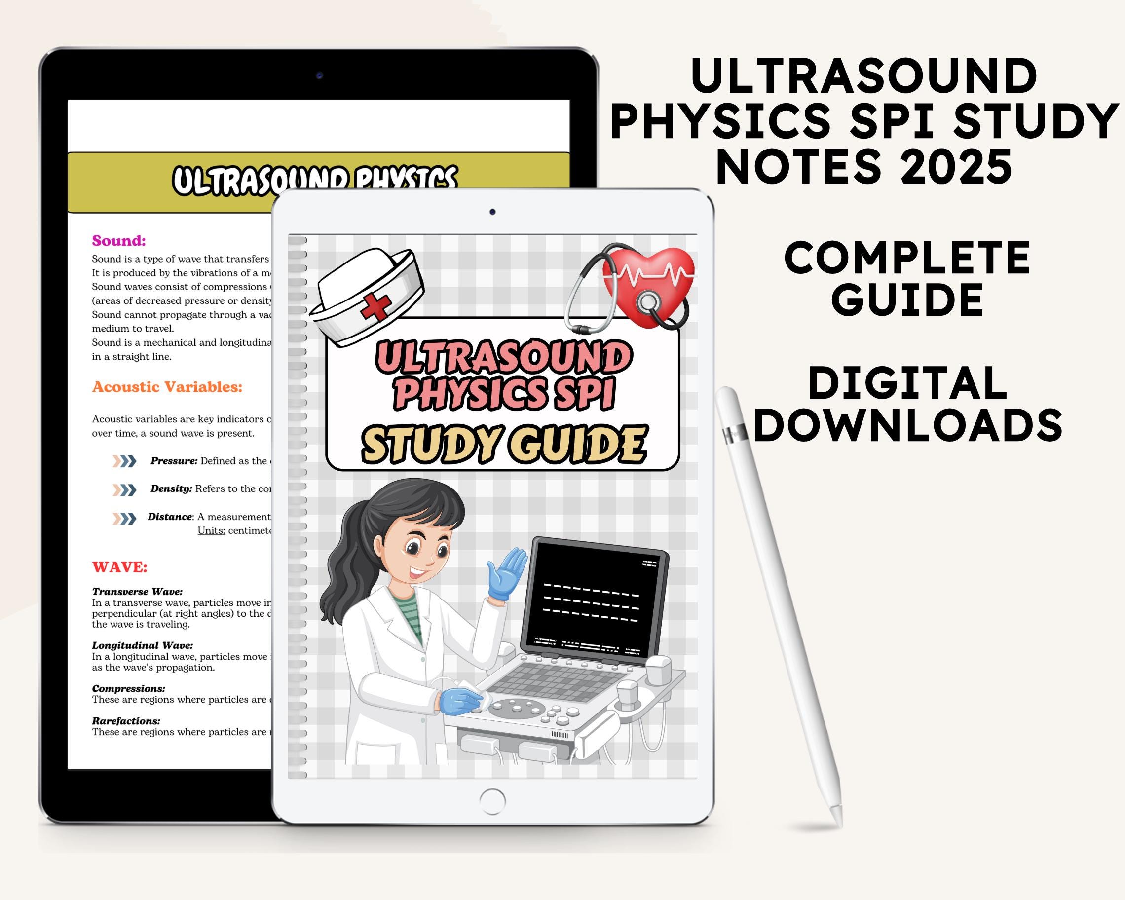 Ultrasound Physics SPI Study Notes, SPI Exam, Physics Question, Physics ...