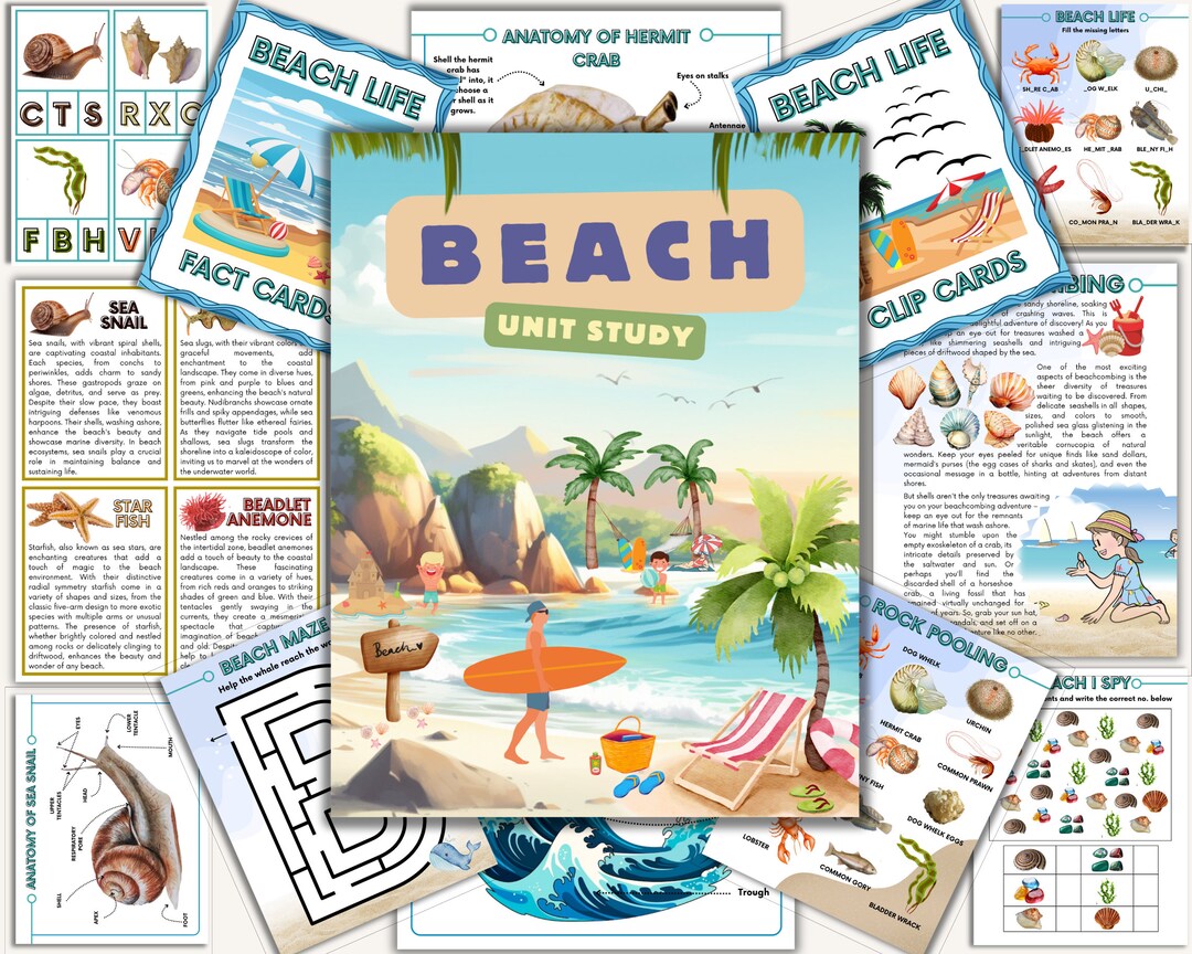 Beach Unit Study, Animal Unit Study, Nature Unit Study, Summer Unit ...