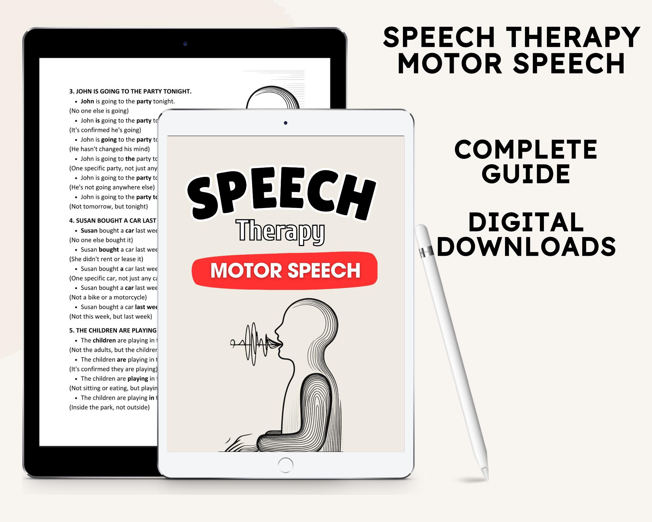 Motor Speech Therapy Pack: SLP Adult Patient Resources (PDF) - Etsy
