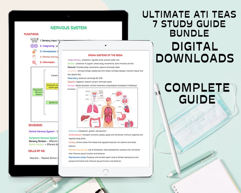 ATI TEAS 7 Study Guide 2024-25: Nursing Notes (digital Download) - Etsy