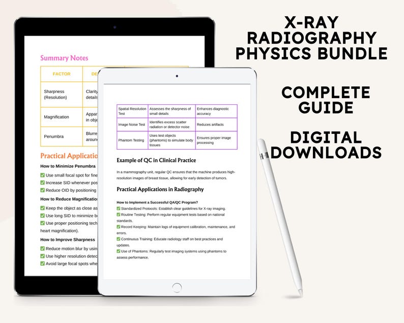 Radiography Physics Study Guide, Rad Tech Boards Prep (digital Download ...