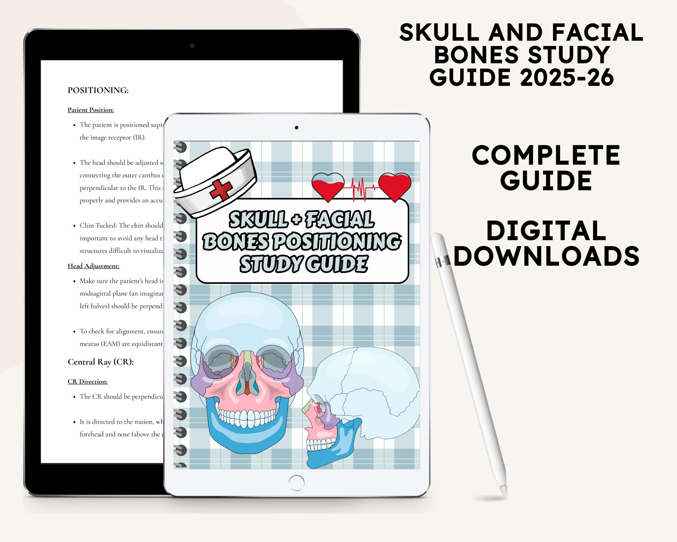 Skull & Facial Bones Positioning Study Guide – Rad Tech Review (digital ...