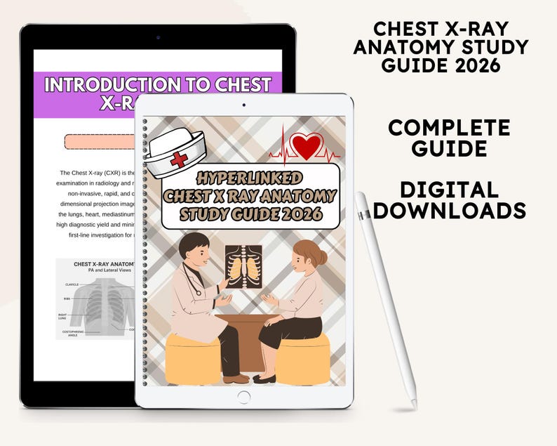 Comprehensive 2026 Chest X-ray Anatomy Study Bundle, 10+ Topics, 60 ...