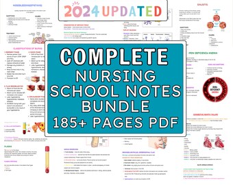 Ultimate Nursing School Notes, Nursing Notes, Nursing Bundle, Nursing ...