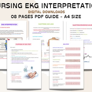 EKG Interpretation Nursing Study Guide – Cardiac Rhythms (digital ...
