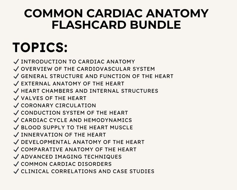 Cardiac Anatomy Flashcards | Cardiovascular System | Heart Anatomy ...