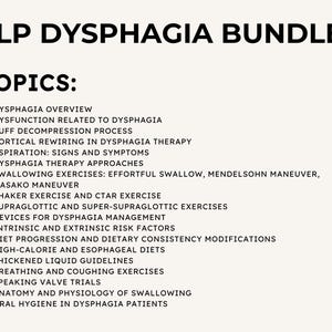 Dysphagia Speech Therapy Pack: Patient Handouts & Exercises (PDF) - Etsy