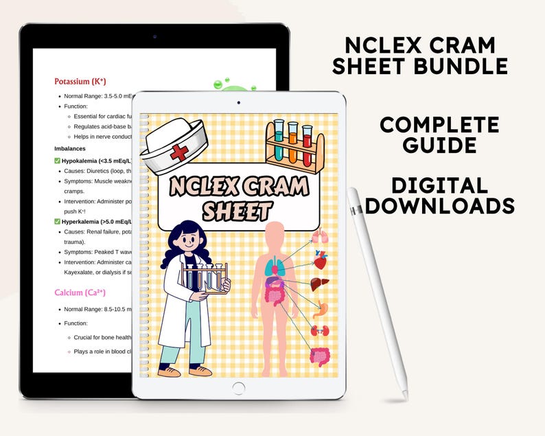NCLEX Cram Sheet: 2025 Nursing Study Guide (digital Download) - Etsy
