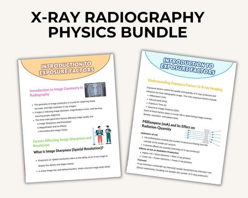 Comprehensive X-ray Radiography Physics Study Guide, Digital Download ...