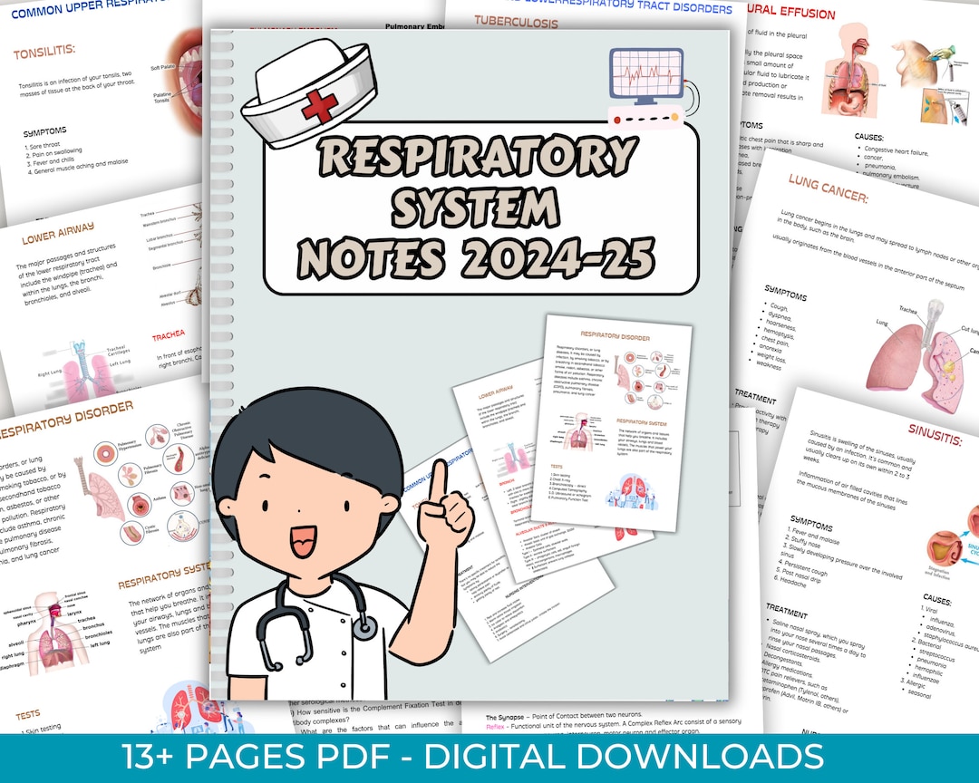 Respiratory System Nursing Study Guide - Respiratory Notes - Med Surg ...