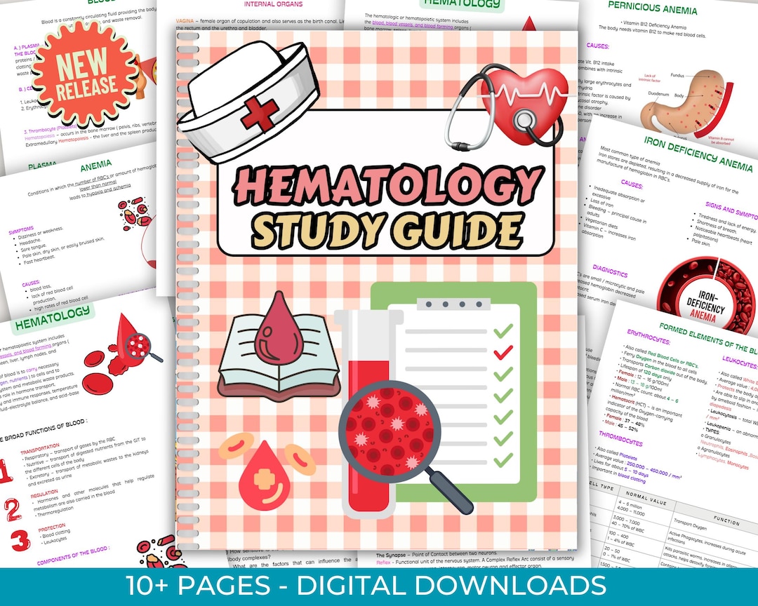 Hematology Disorders, Hematologic Bundle, Nursing Notes, Nursing Study ...