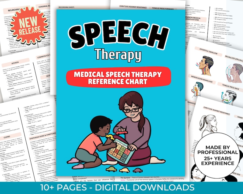 Medical Speech Therapy Reference Chart: SLP Cheat Sheet (PDF) - Etsy