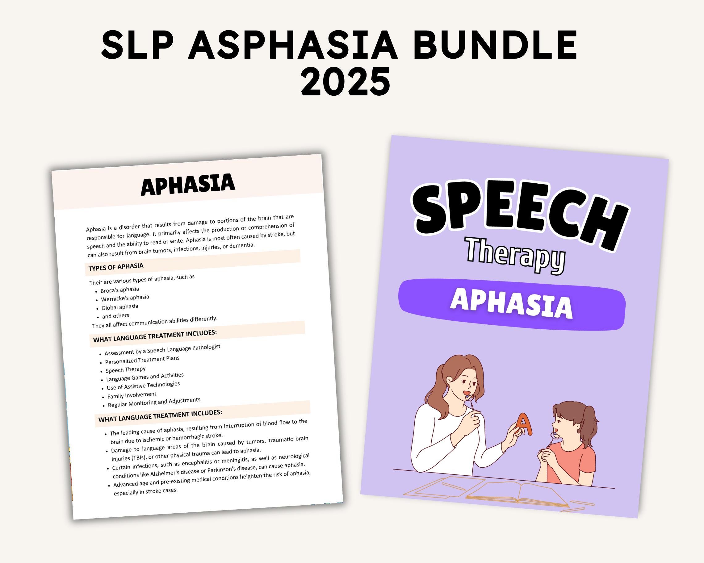 Aphasia Pack, PDF, Patient Handouts, Worksheets, Resources, Stroke, CVA ...
