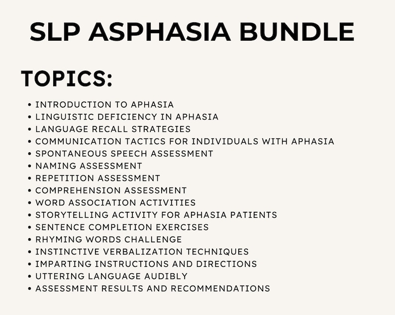 Aphasia Pack, PDF, Patient Handouts, Worksheets, Resources, Stroke, CVA ...