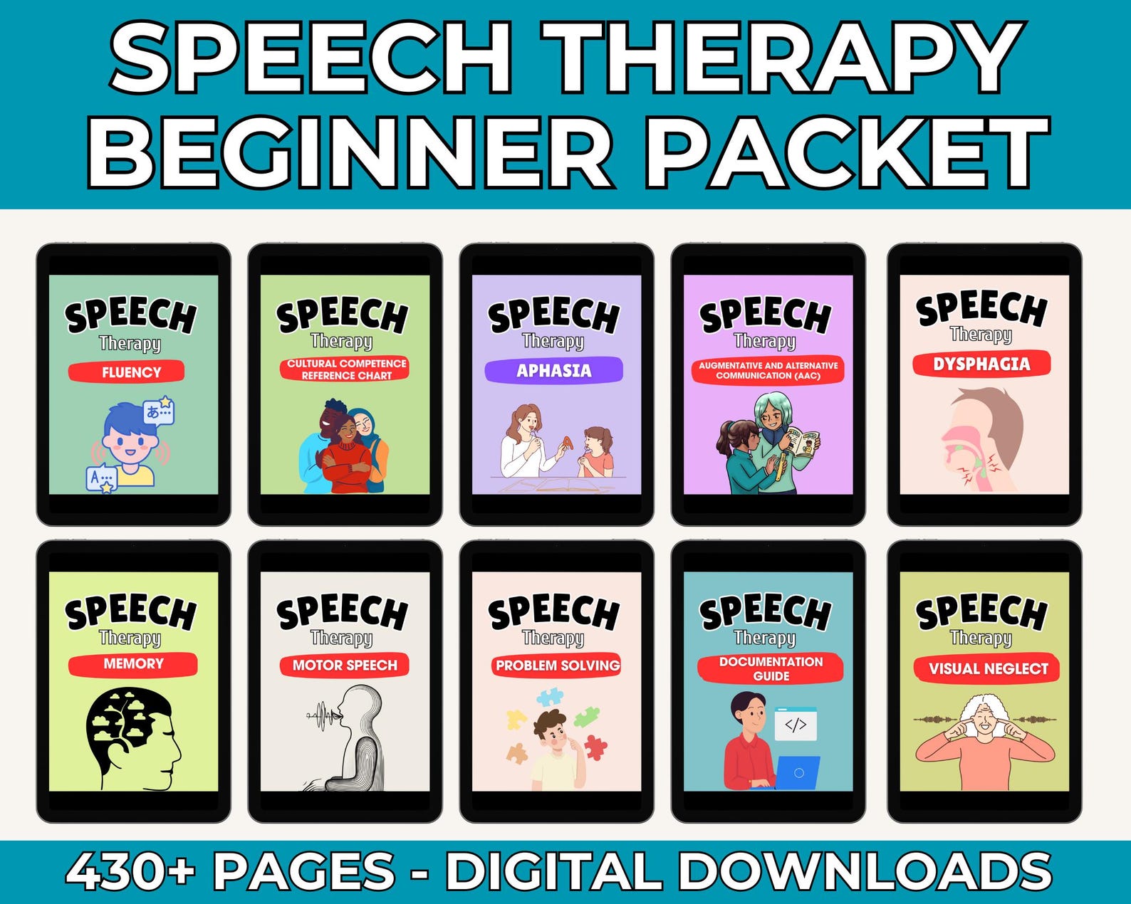 Adult Speech Therapy Beginner Packet, Speech-language Pathologist, SLP ...