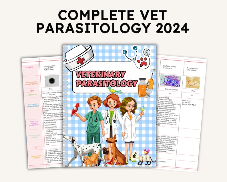 Veterinary Parasitology Study Guide: Vet Tech Notes Bundle (digital ...