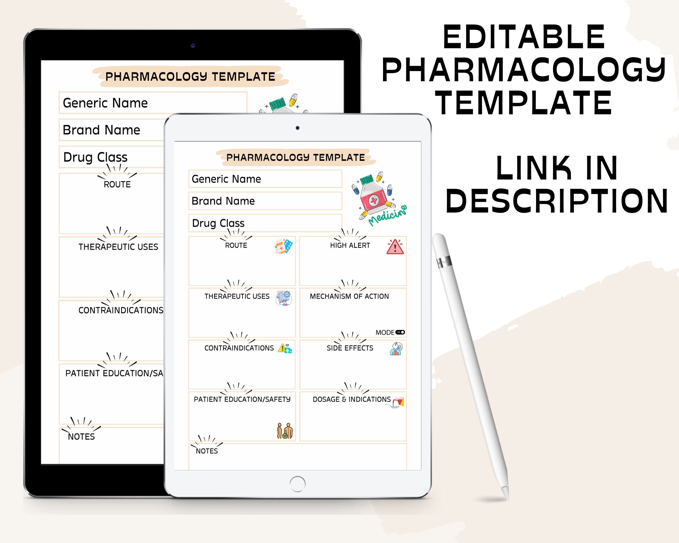 Editable Pathophysiology Template | Med Surg Study Template | Disease ...