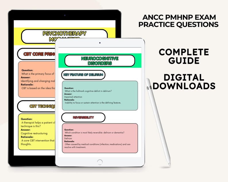 ANCC PMHNP Practice Questions 2026-2027, Complete Pack (PDF) - Etsy