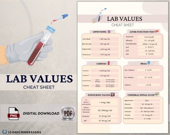 Med Surg Lab Values - Etsy