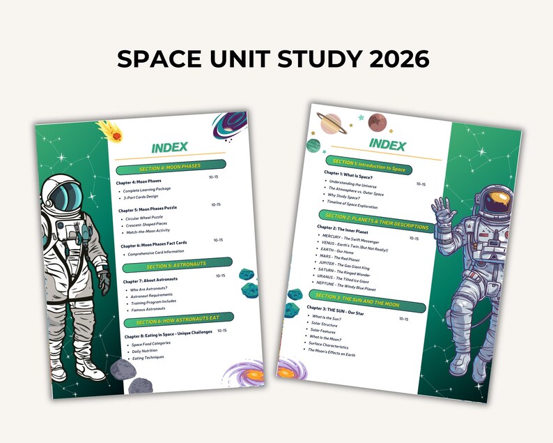 Space Unit Study, Planets, Astronaut Activities, Solar System (digital ...