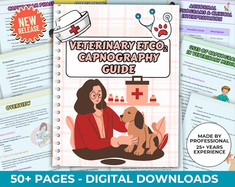 Veterinary ETCO2 Capnography Guide: Vet Nurse/tech Study Notes - Etsy