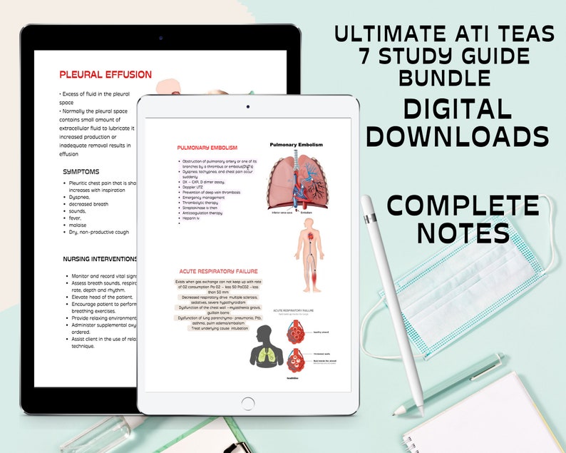ATI TEAS 7 Study Guide 2024-25: Nursing Notes (digital Download) - Etsy
