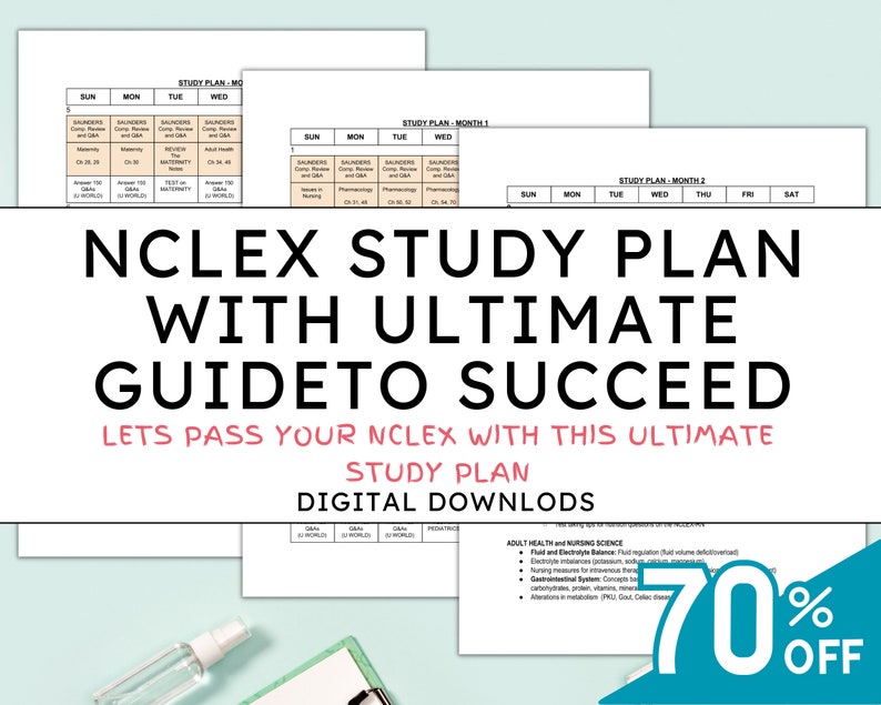 Nclex Study Plan, Nclex Study Schedule, Nclex Study Calender, Nclex ...
