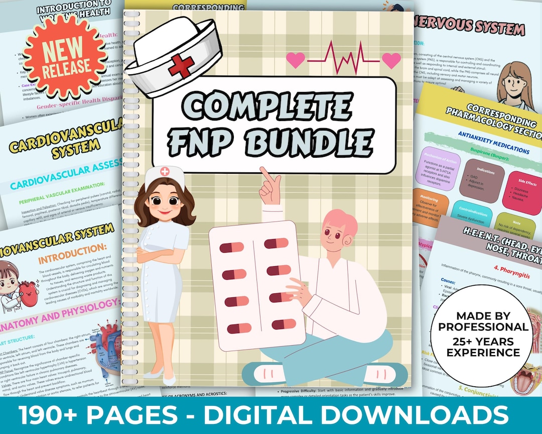 FNP Exam Prep Bundle: Pharmacology, Disease, and Clinical Review (digital Download) - Etsy