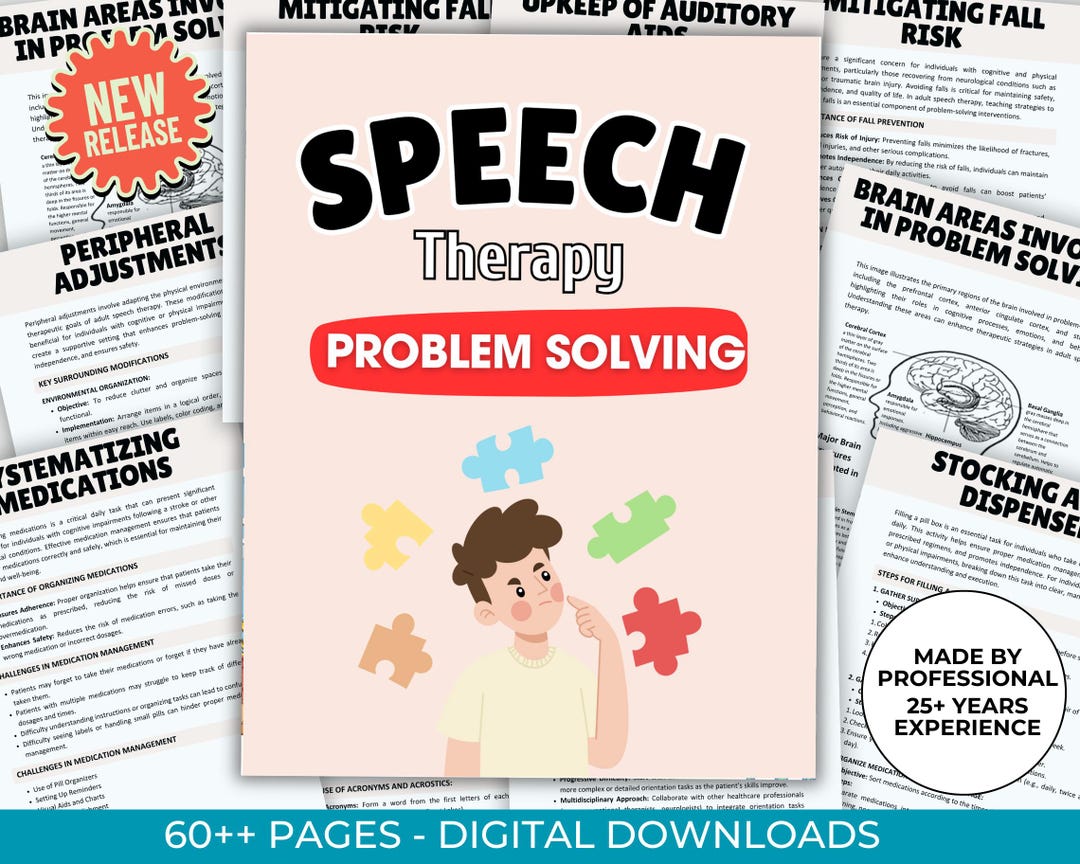 Problem Solving Pack Speech Therapy Resources, Stroke, TBI, Medical SLP ...