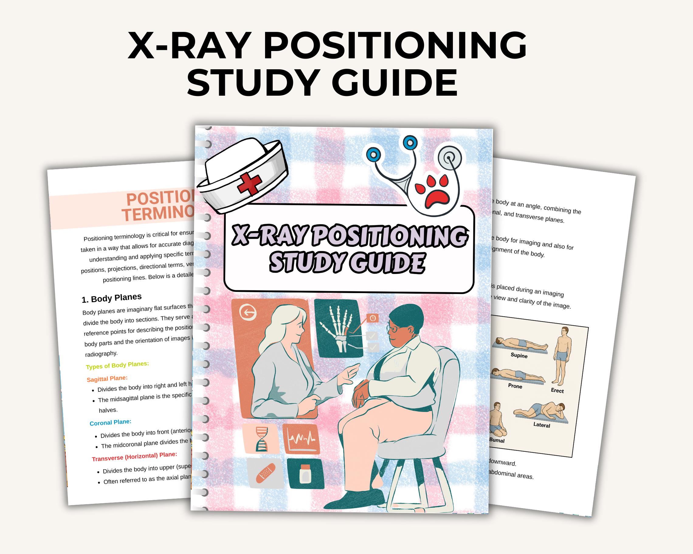 Comprehensive X-ray Positioning Study Guide, Digital Download Study ...
