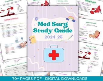 Med-surg Study Guide Bundle Medical-surgical Nursing Study Guide Digital Download Nursing Study ...