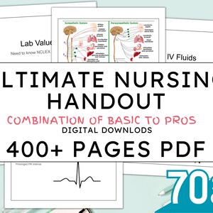 Nursing School Study Guide: 400+ Pages (PDF Download) - Etsy