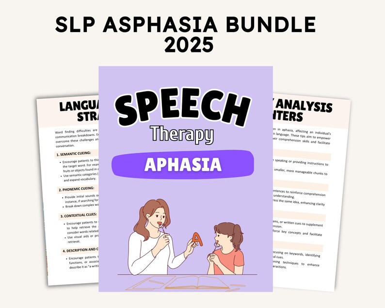 Aphasia Speech Therapy Pack: Worksheets & Resources (PDF) - Etsy