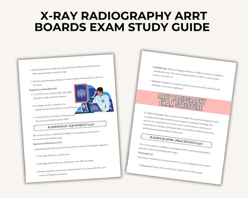 X-ray Radiography ARRT Boards Exam Study Guide (digital Download) - Etsy