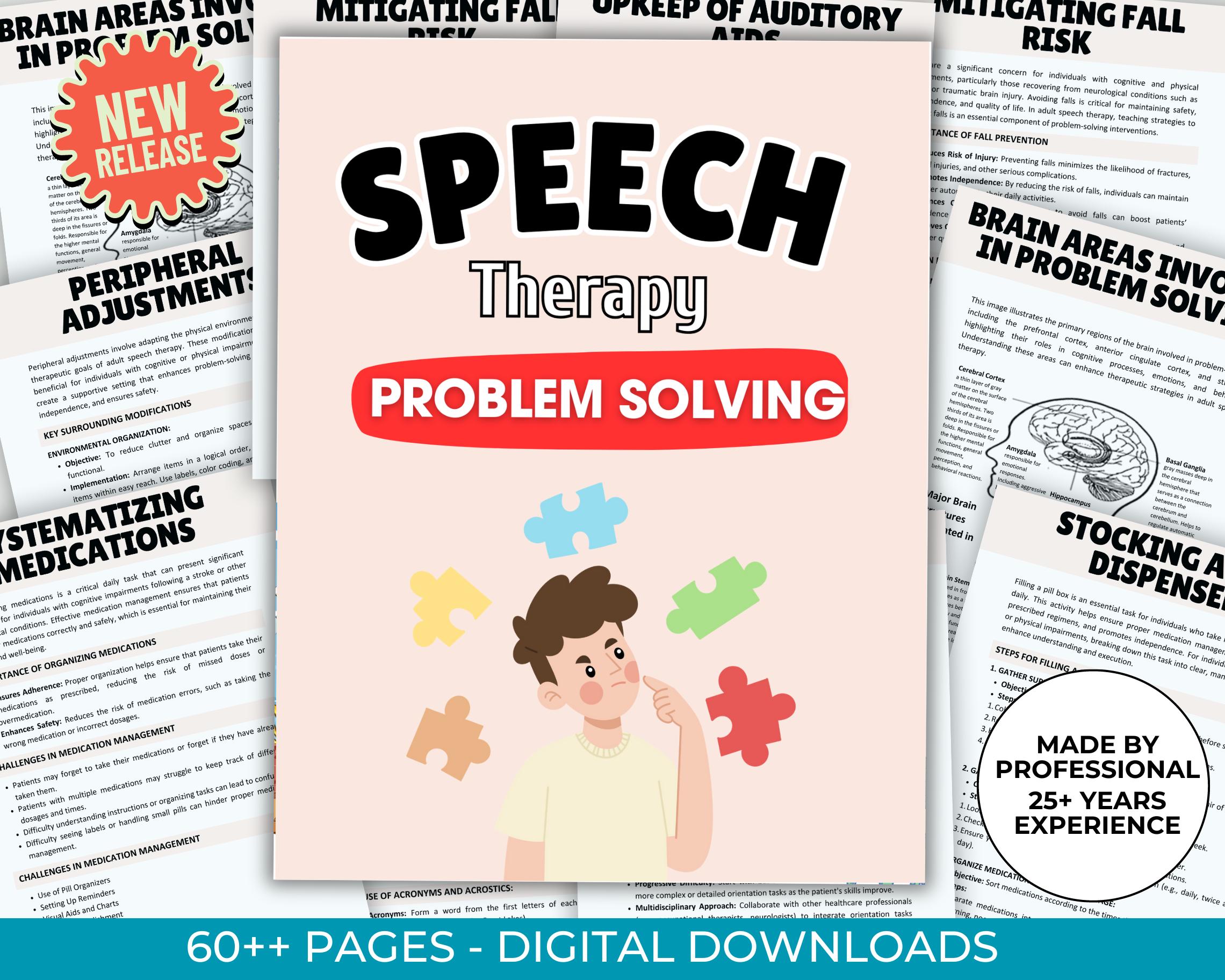 Speech Therapy Beginner Packet: Aphasia, Dysphagia (digital Download ...