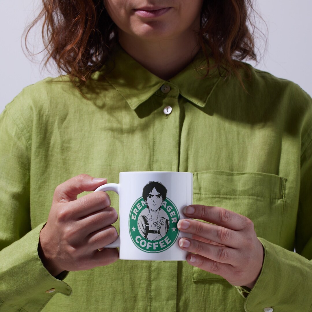Eren Yeager Starbucks Mug, Aot Inspired Fan Drinkware With Starbucks ...