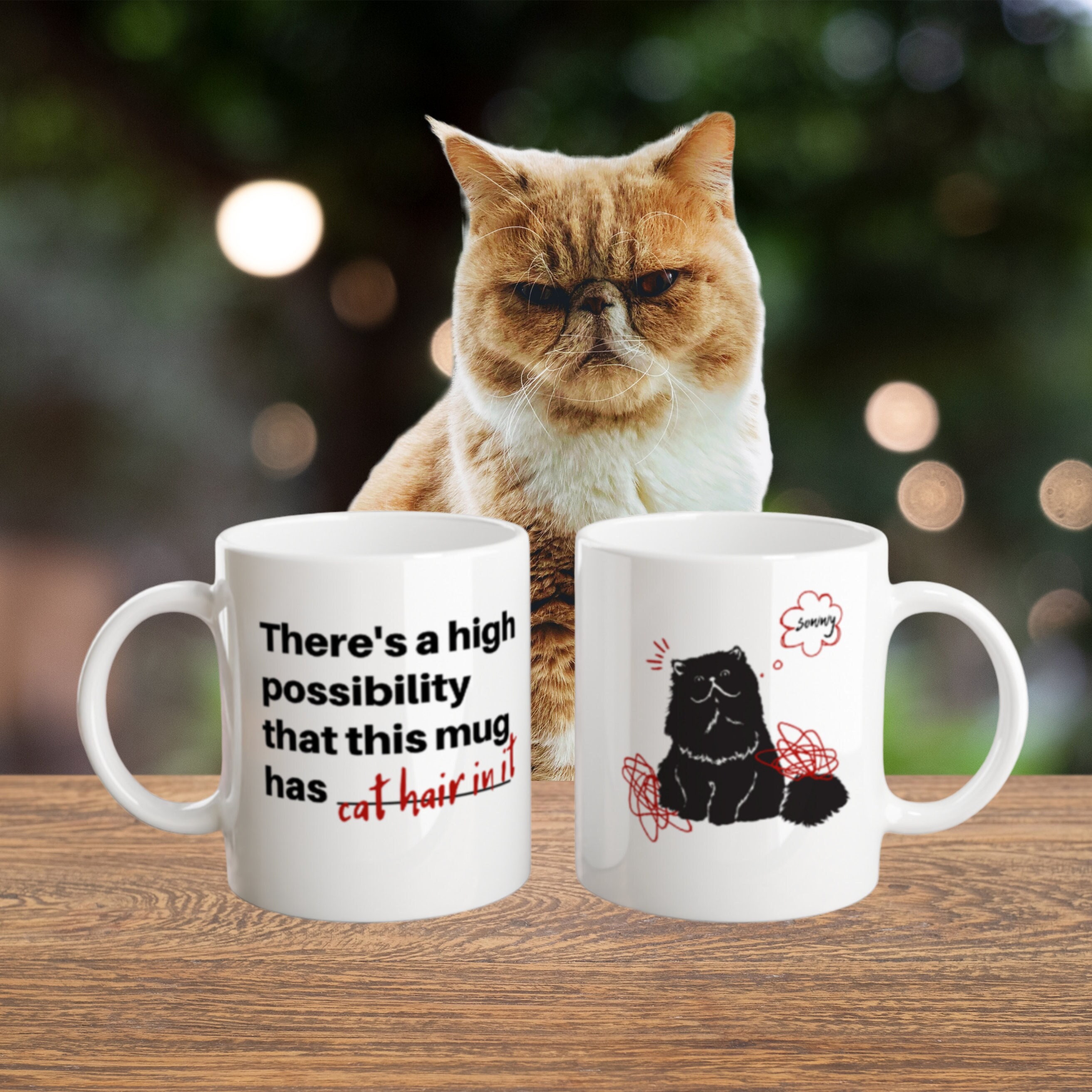 Cat Hair Mug, Cat Lover Gift, Crazy Cat Lady, Cat Lover,cat Mom, Cat ...