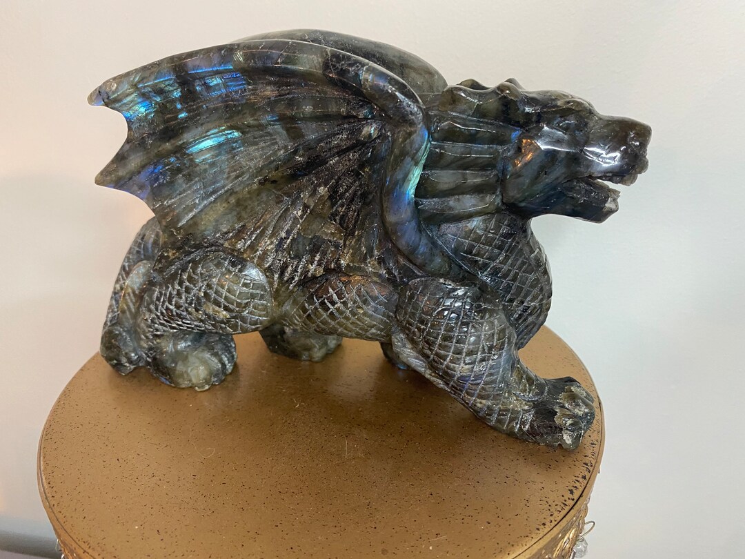 Labradorite Full Body Dragon With Stunning Blue Flashes- Statement ...