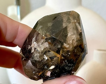 Golden Rutile Geode - Etsy