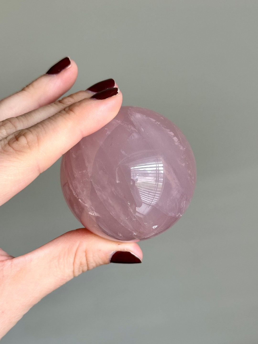 Stunning Deep Rose Quartz Sphere With Asterism - Etsy