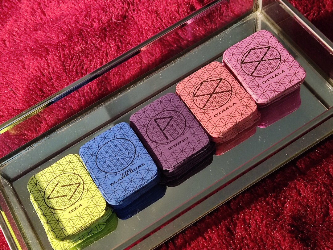 Miniature Rune Oracle. Elemental Rune Oracle. Coloured - Etsy