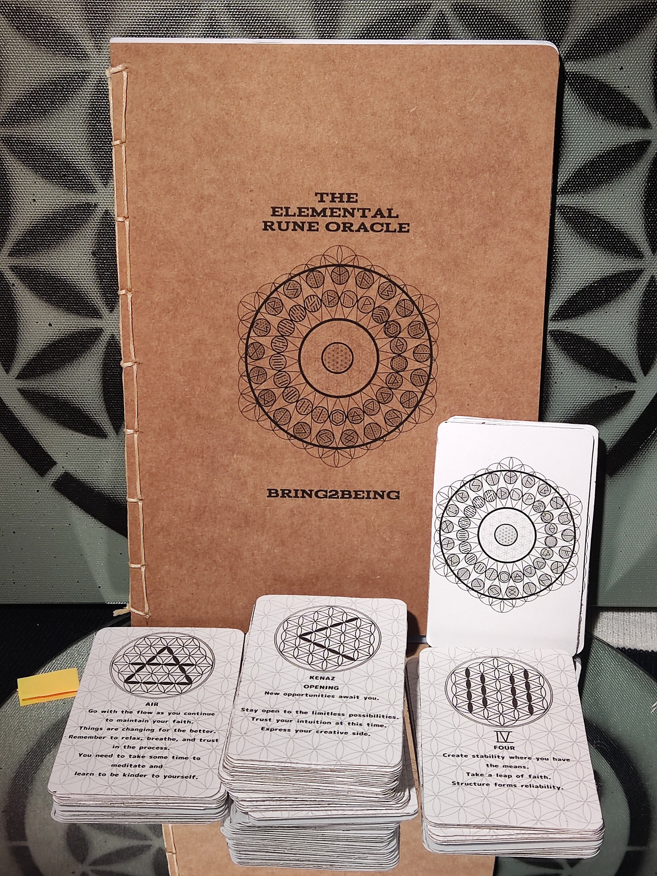 The Elemental Rune Oracle Deck. Hand Made Oracle Deck. Hand - Etsy