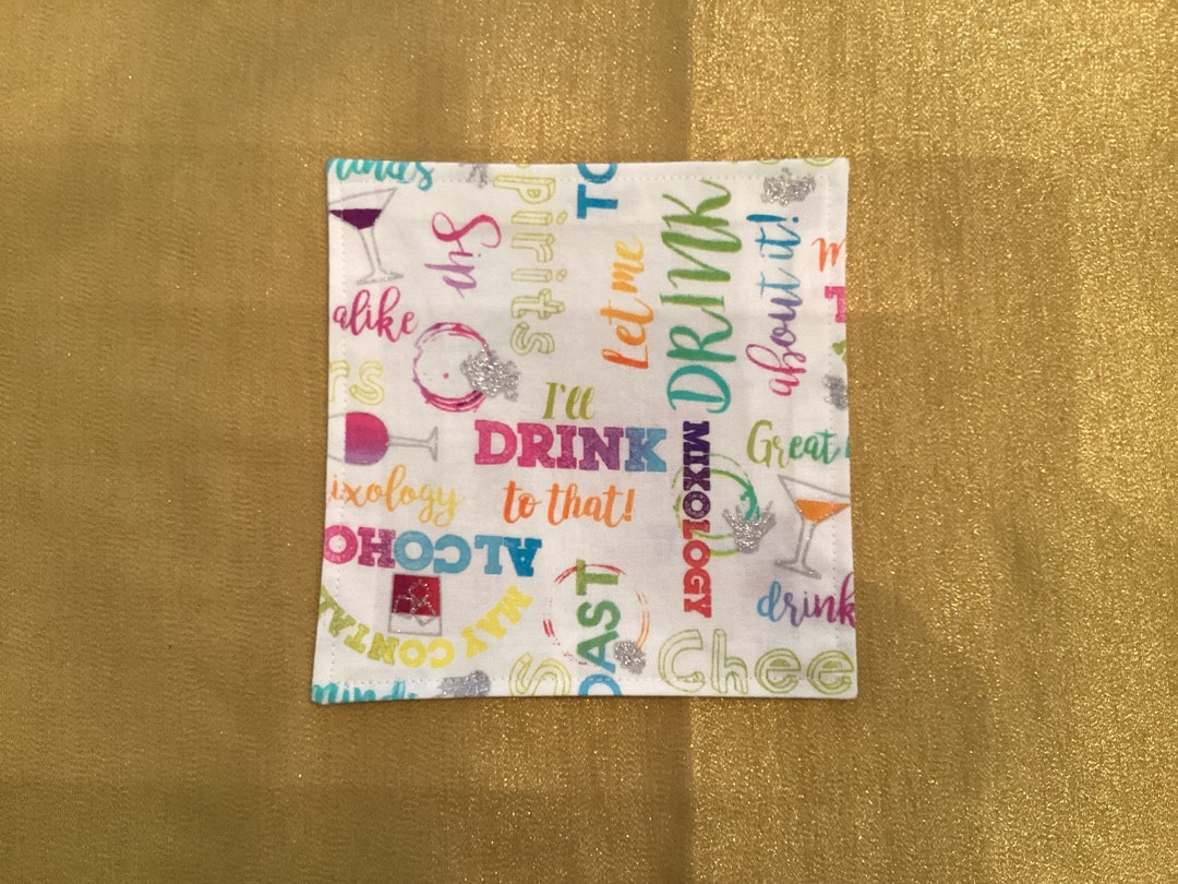 Fun Cocktail Conversation Cloth Beverage Napkins, Set of 6 - Etsy