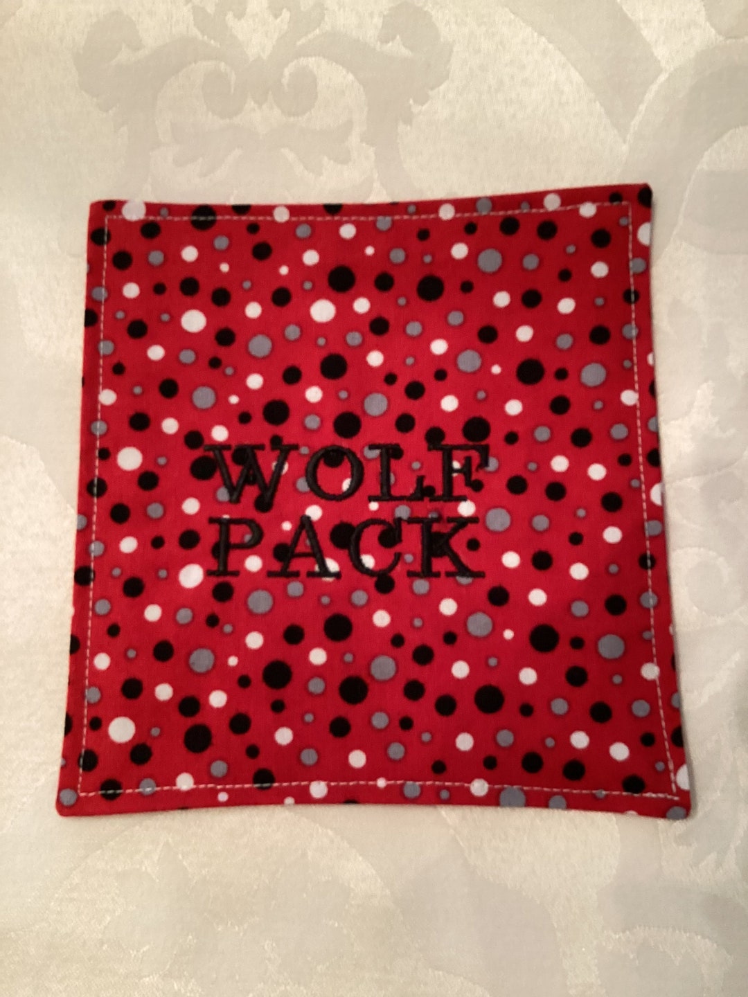 NC State Wolf Pack Cloth Beverage Napkins. Set of 6, 6x6 Cocktail ...