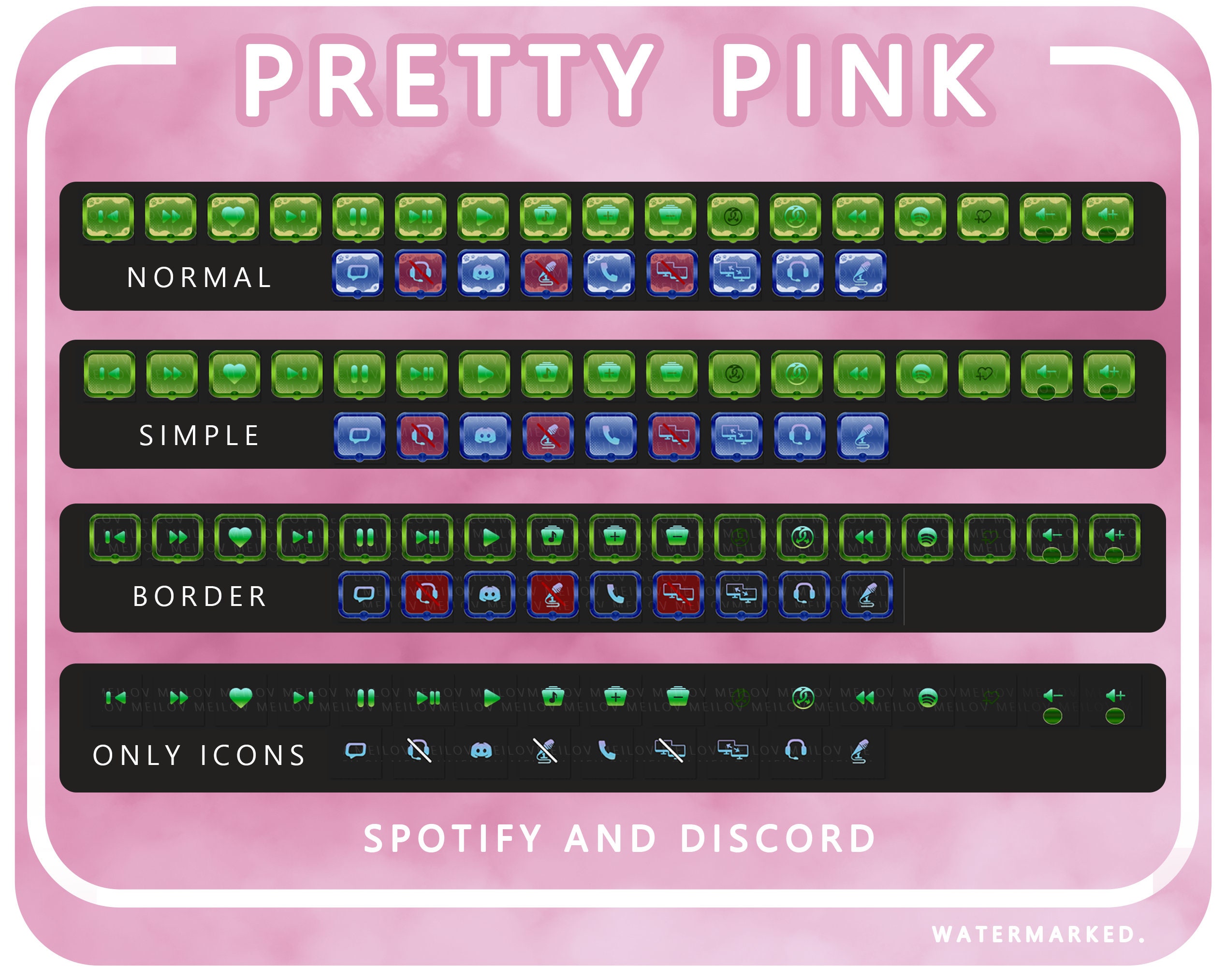 Pretty Pink Streamdeck Icon Set 500 - Etsy Norway